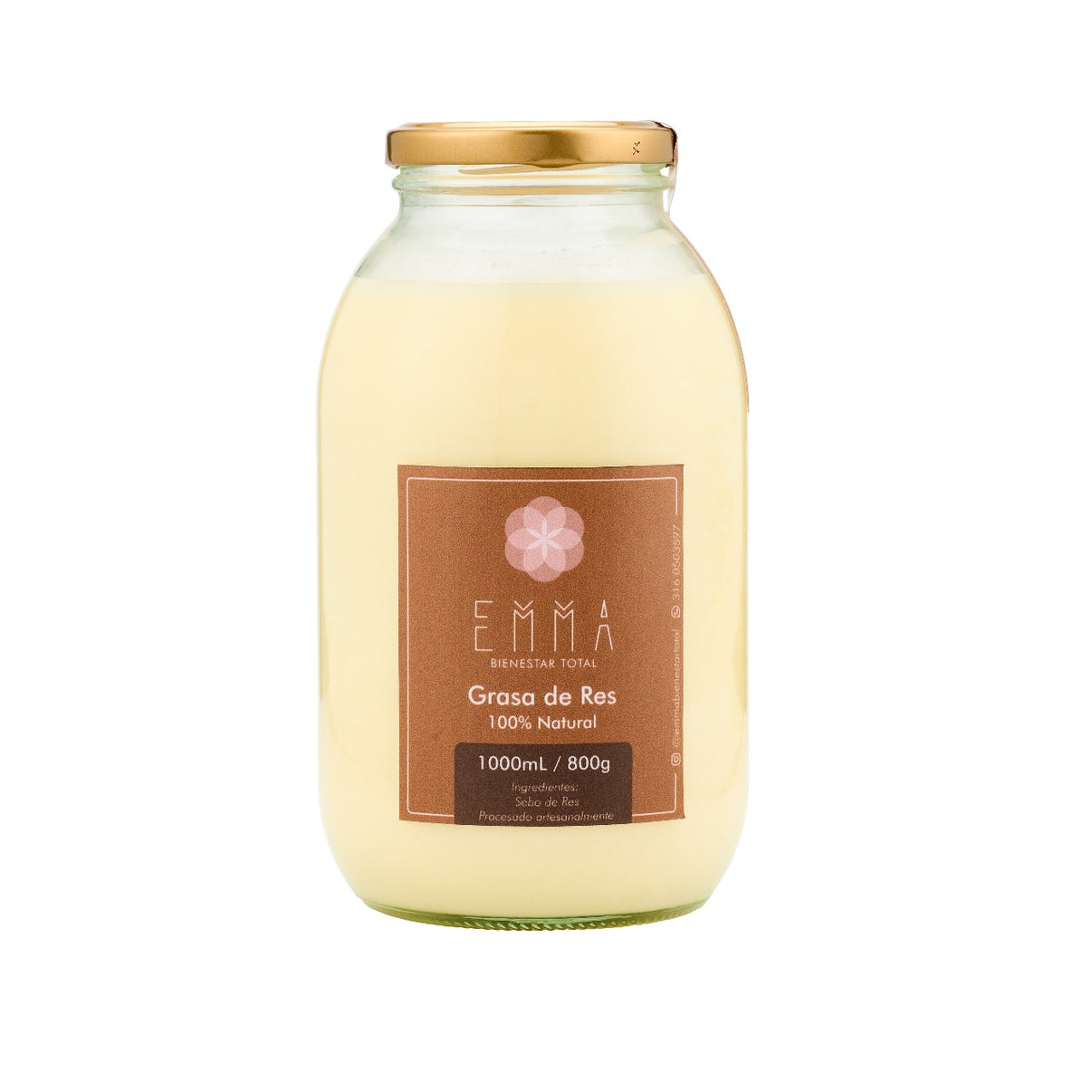 Grasa de Res (1000ml/800gr) – Emma Bienestar Total